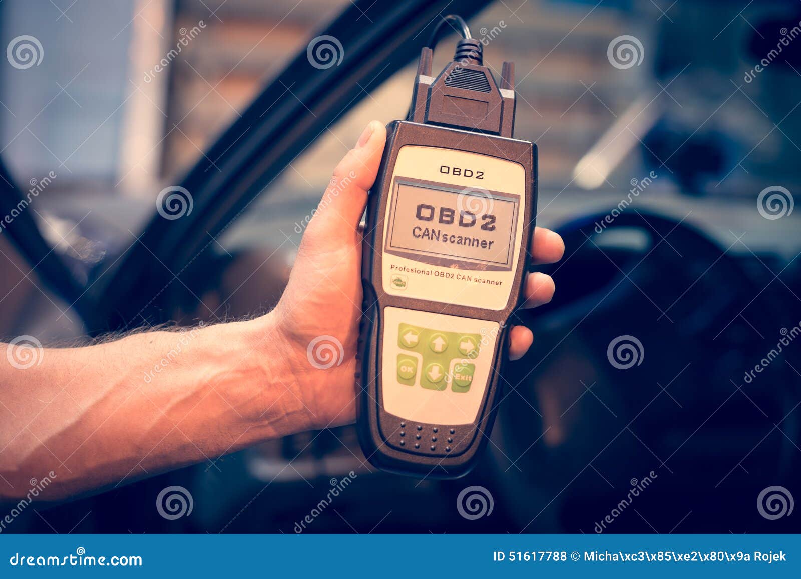 Making Car Diagnostics Using Obd Device. Editorial Stock Photo - Image ...