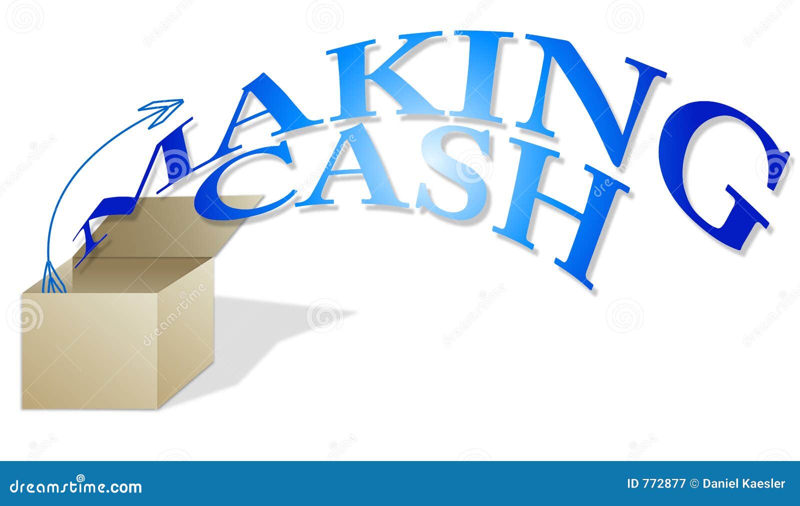 Making Cash stock illustration. Illustration of gain, arrow - 772877