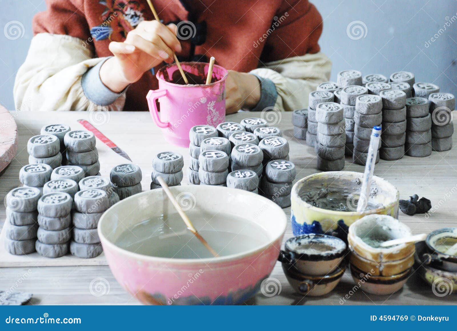 Making ceramic artwork stock image. Image of heated, kiln - 4594769