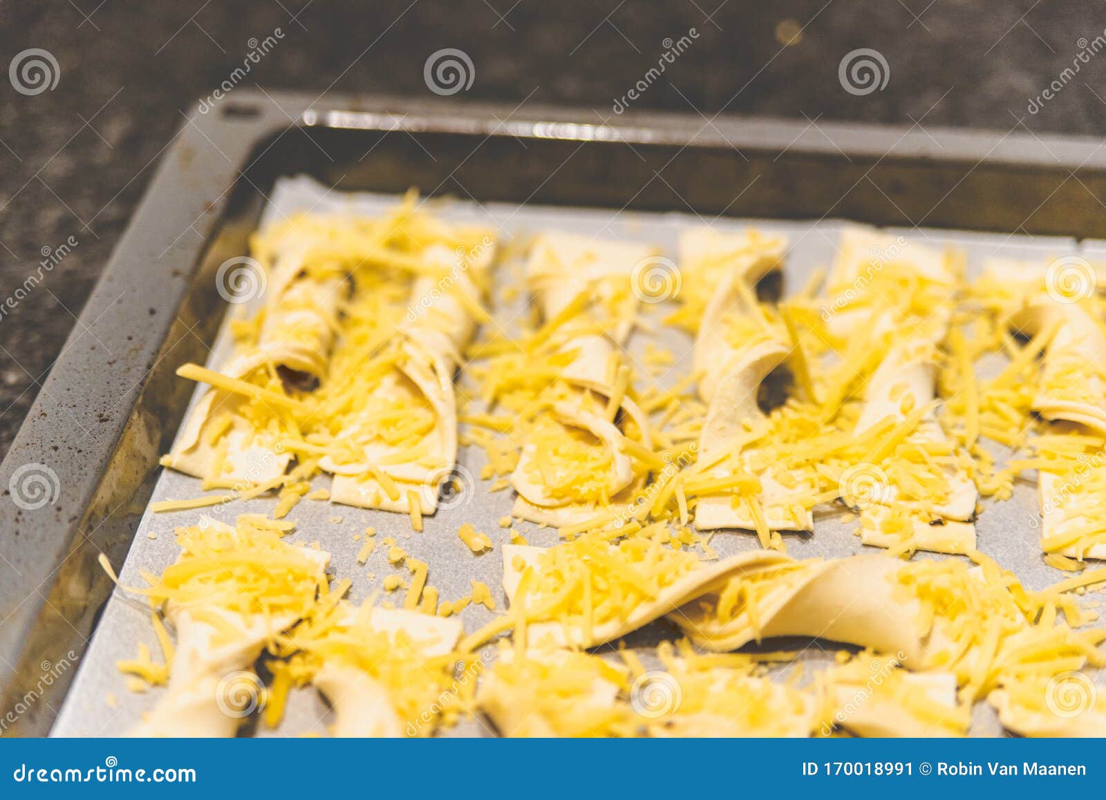 Making Cheese Stems that Just Come Out of the Oven. Stock Image - Image ...