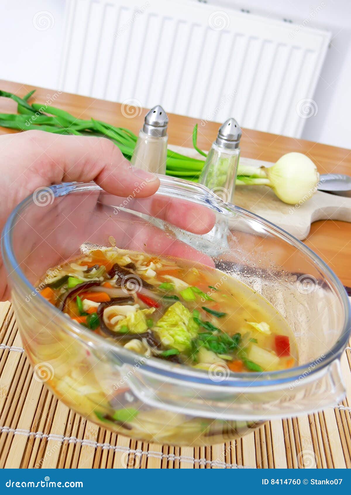 Making chinese soup. stock photo. Image of culture, cuisine - 8414760