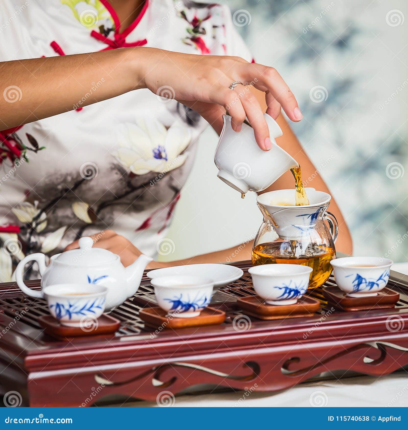 Making chinese tea. stock photo. Image of chinese, fresh - 115740638