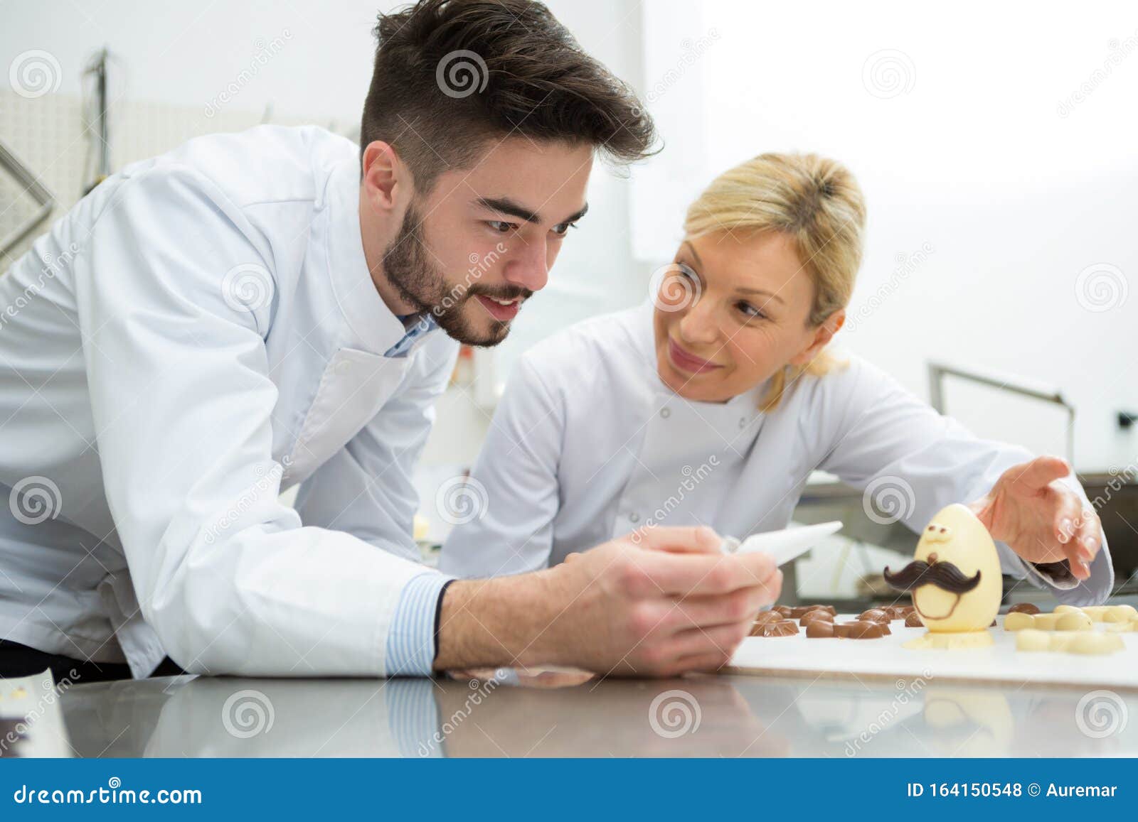 Making Chocolate in Chocolate Factory Stock Photo - Image of facility ...