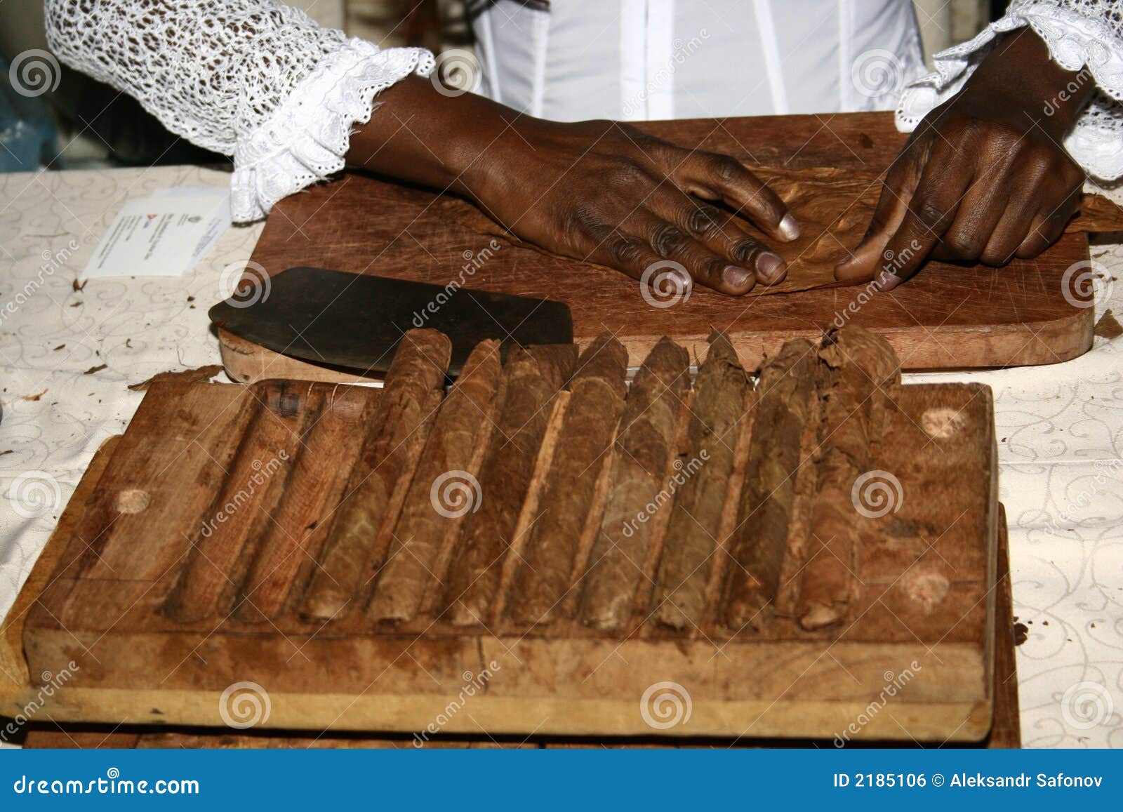 Making a cigar stock photo. Image of smoker, cigarette - 2185106