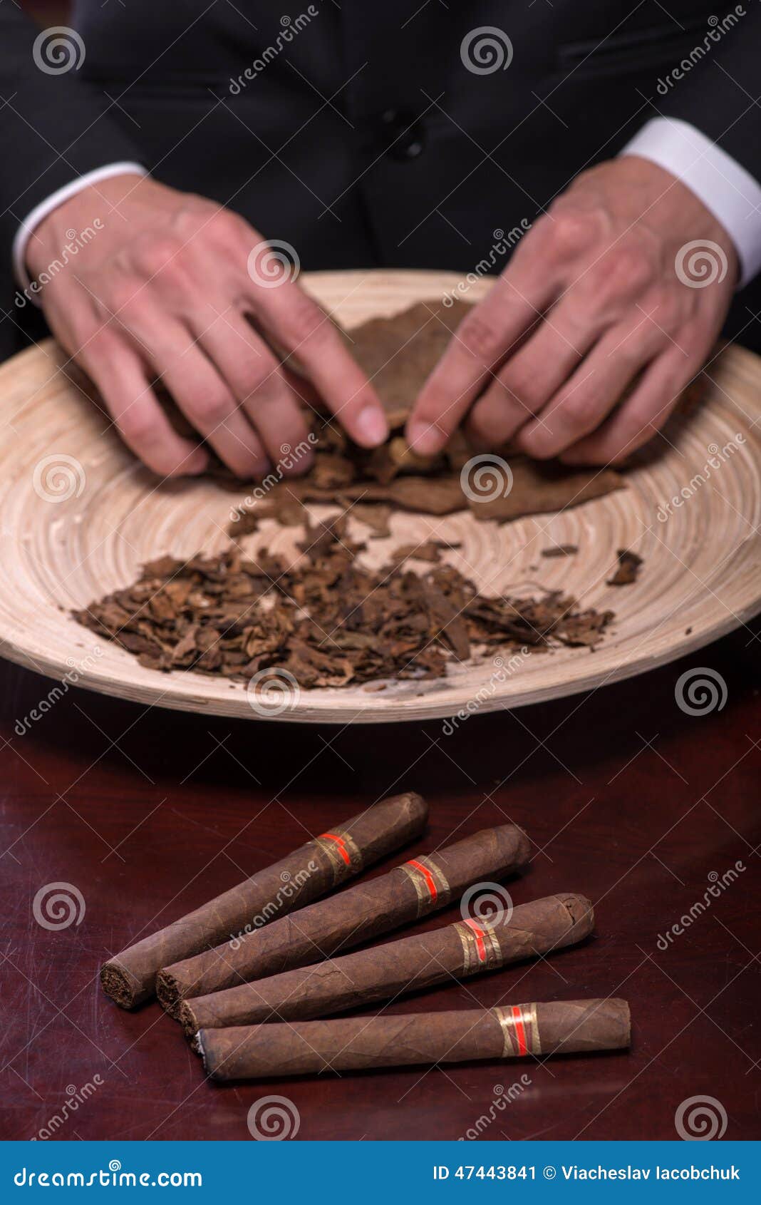 Making Cigars from Dried Up Leaves Stock Image - Image of master, cigar ...