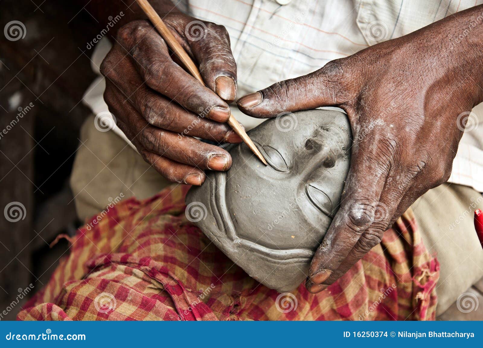 Making clay idol stock photo. Image of hobby, clay, culture - 16250374