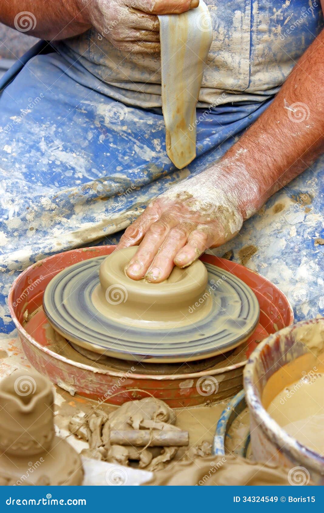 Making of clay pot stock image. Image of pottery, inspiration - 34324549