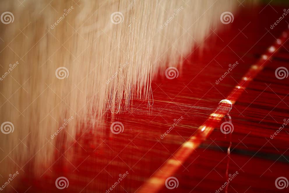 Making of Cloth Using Weaver Stock Image - Image of green, cloth: 159237991