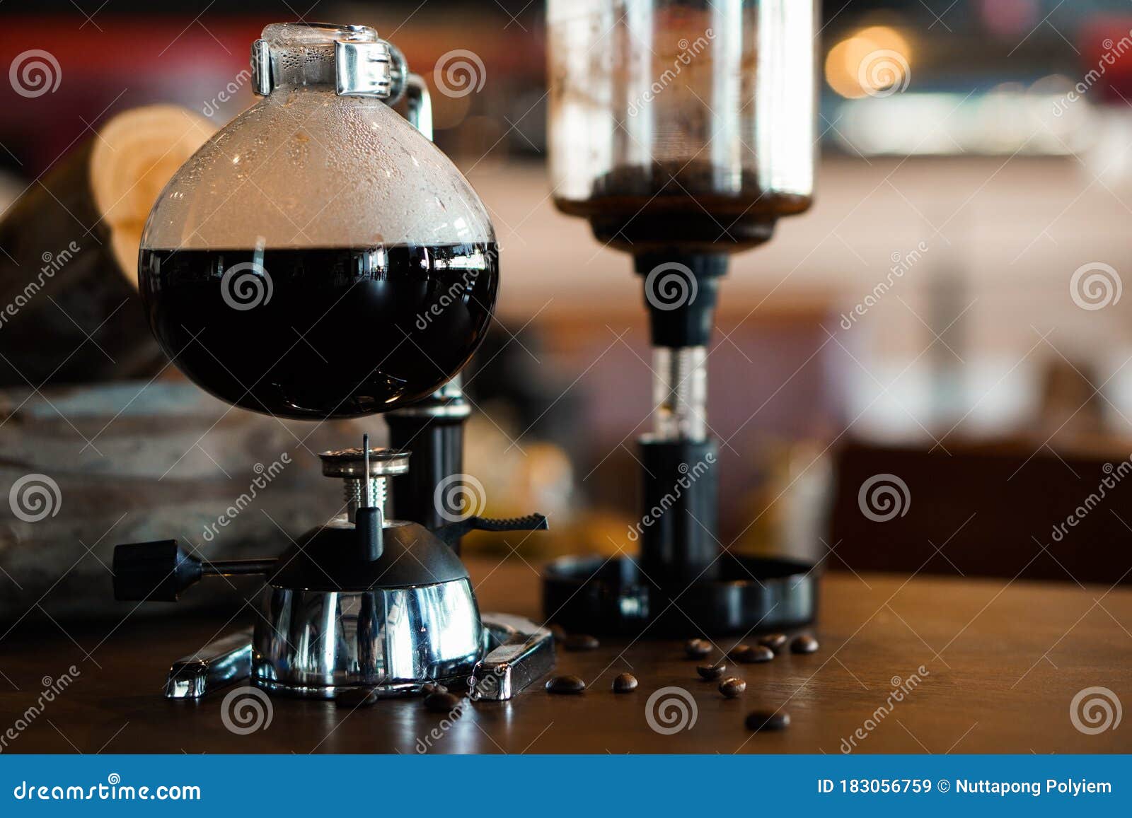 Making Coffee with Syphon Method at the Morning. Stock Image - Image of ...