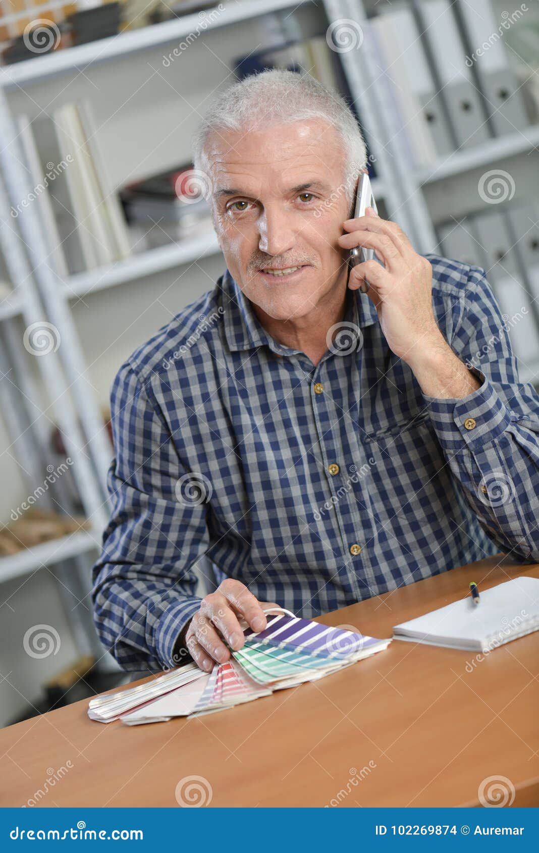 Making Colour Choice Over Phone Stock Photo - Image of descriptive ...