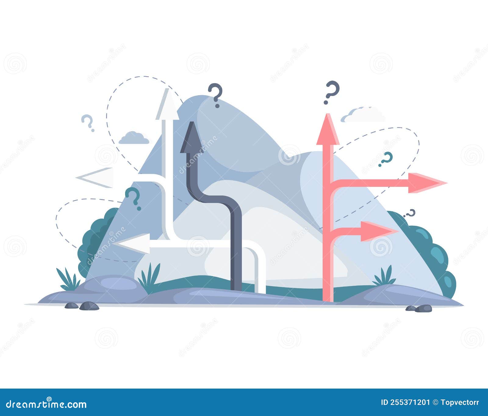 Making Confusion Choice of Path. Solution To Problem, Choose Options ...