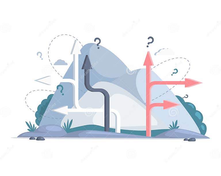 Making Confusion Choice of Path. Solution To Problem, Choose Options ...