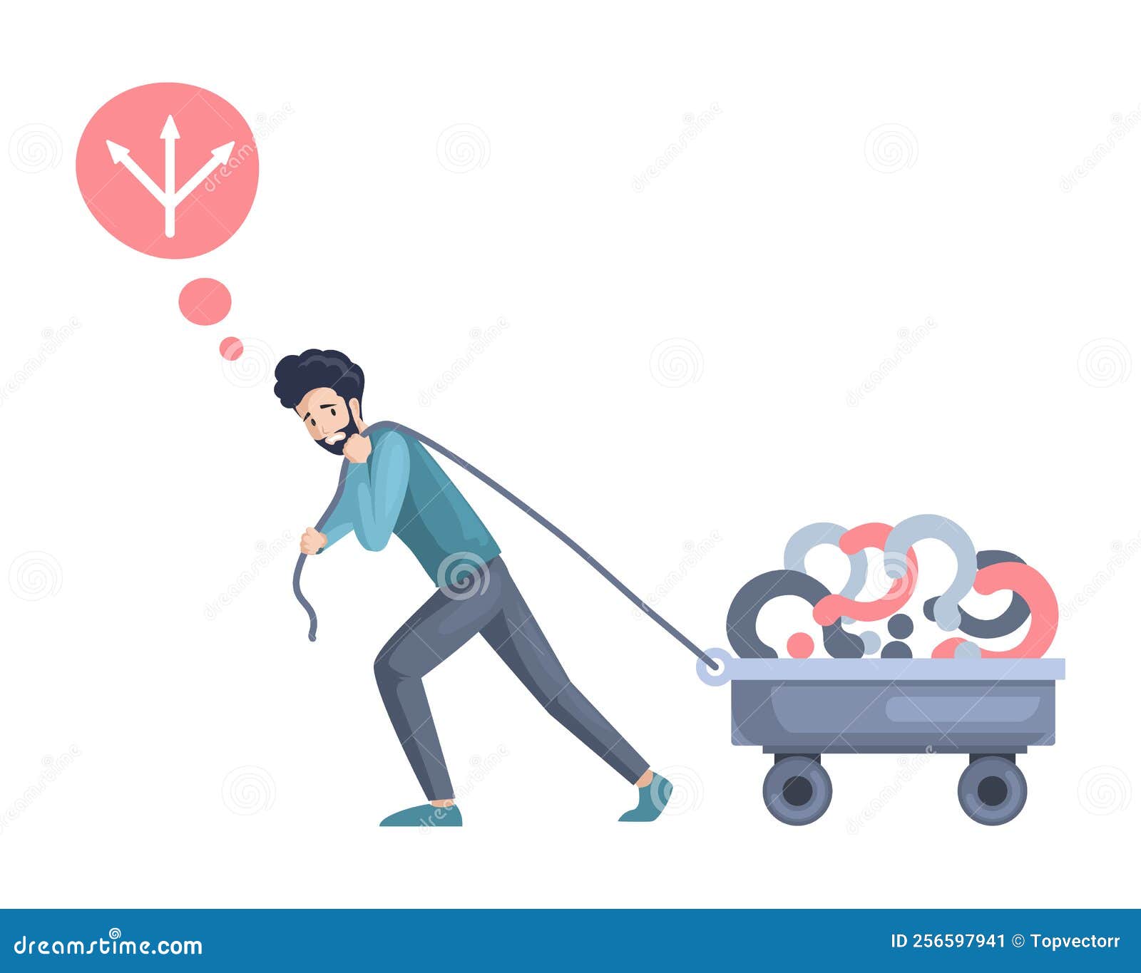 Making Confusion. Man Thought about Solution To Problem, Burden of ...