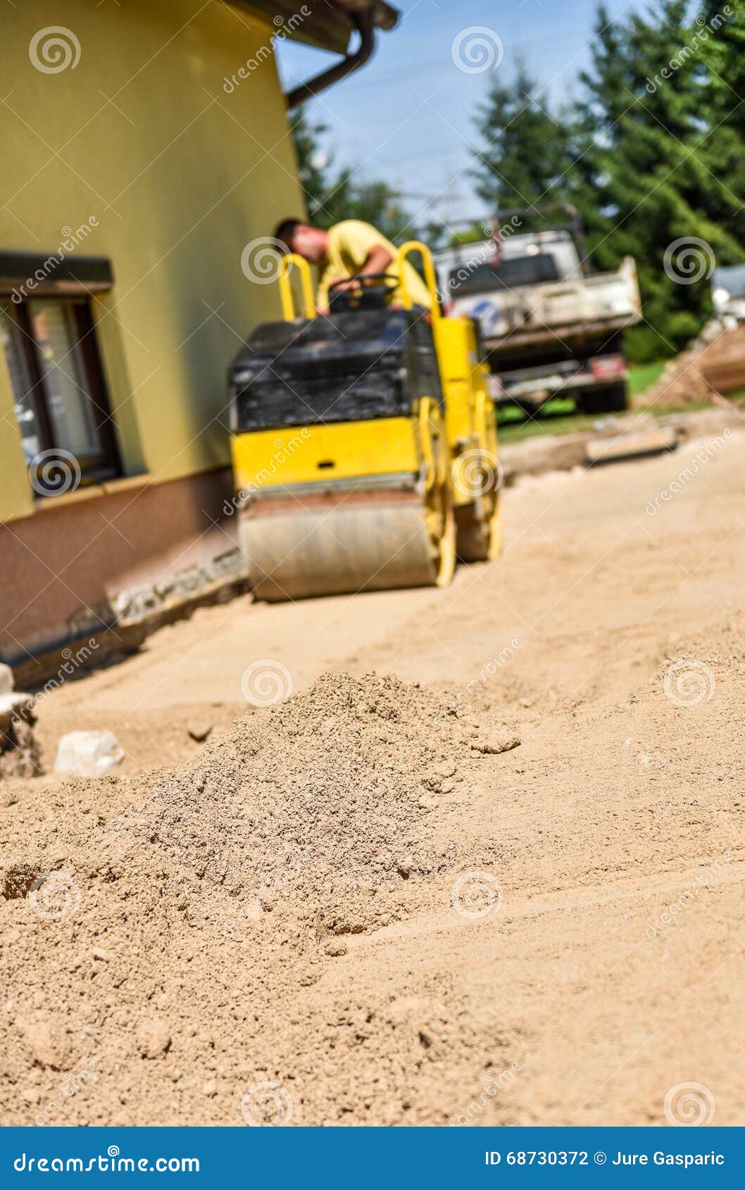 Making and Constructing a New Asphalt Road. Stock Photo - Image of ...