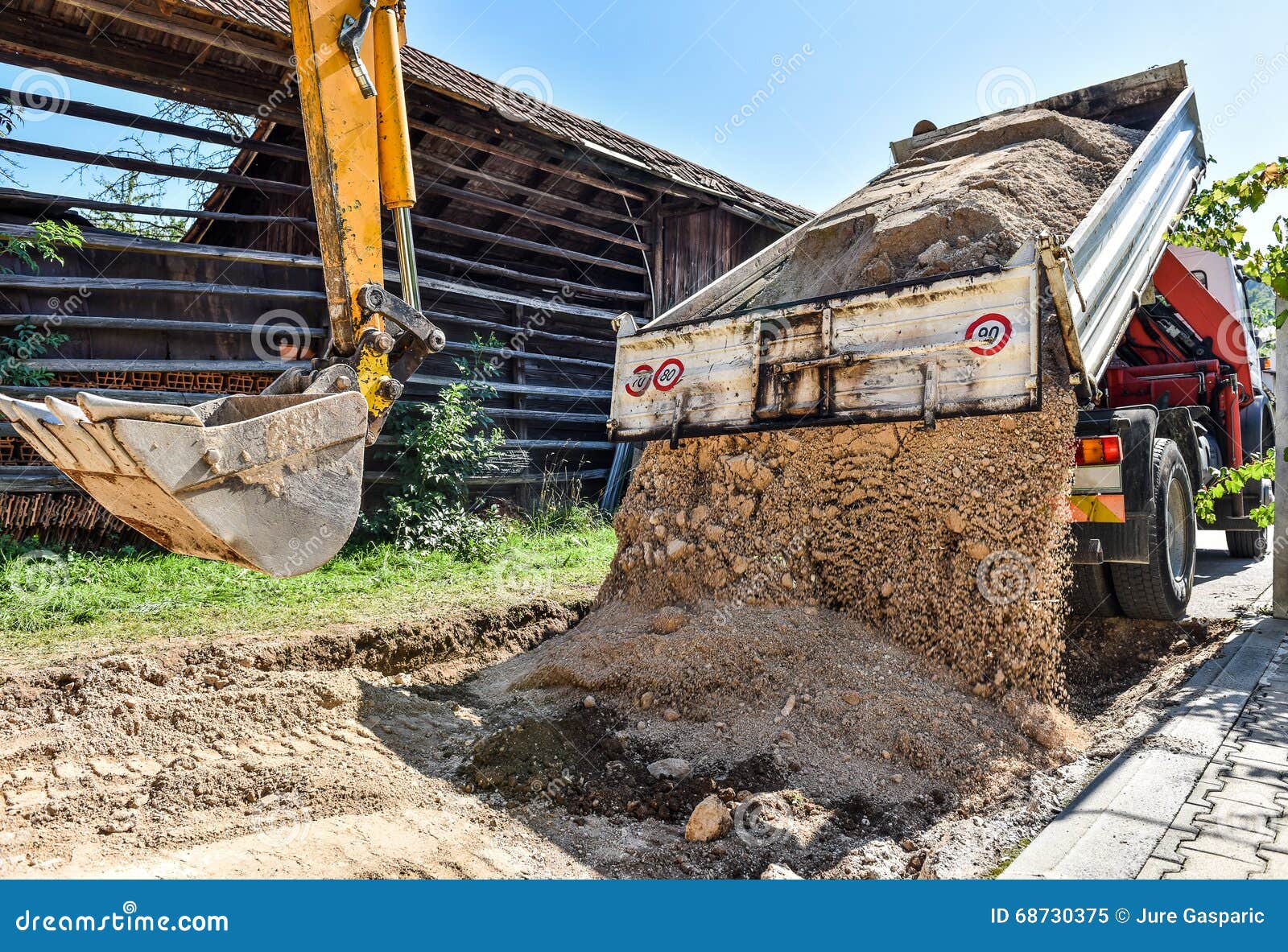 Making and Constructing a New Asphalt Road. Stock Image - Image of ...