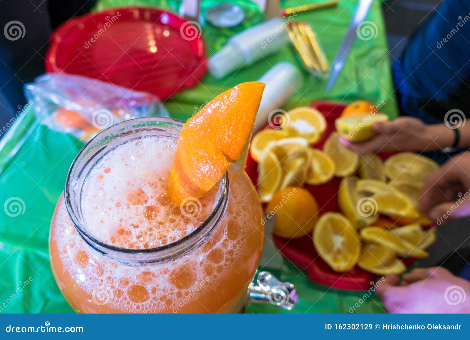 Making Cool Citrus Punch stock image. Image of homemade - 162302129
