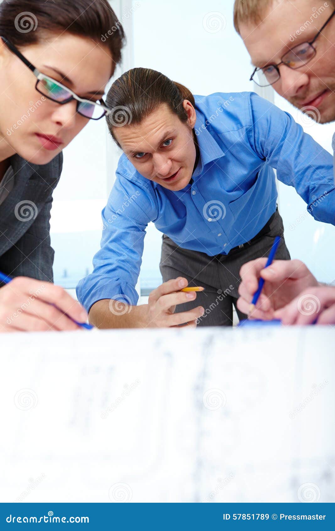 Making corrections stock image. Image of businessteam - 57851789