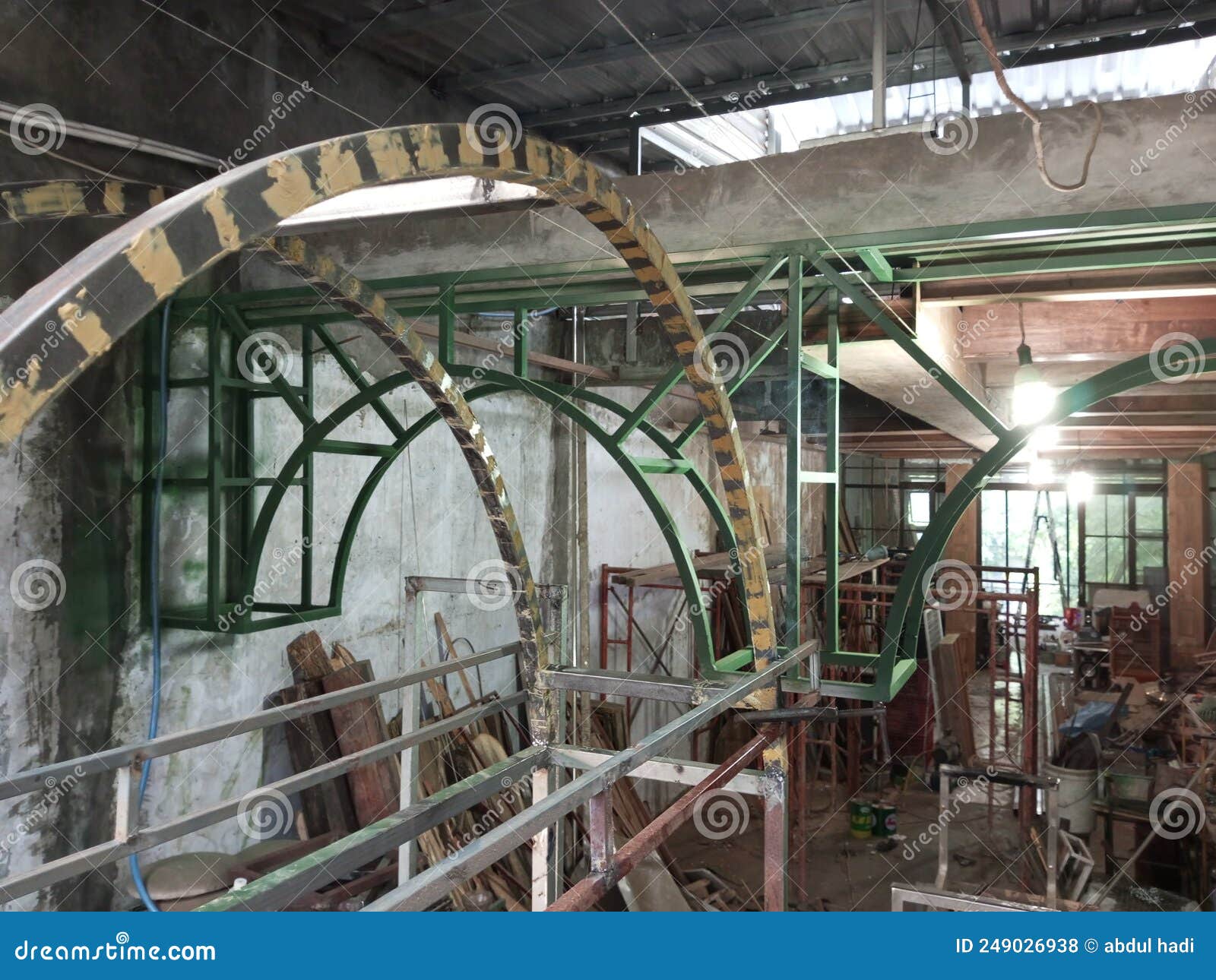 Making Curve Frame from Steel Stock Photo - Image of bending ...