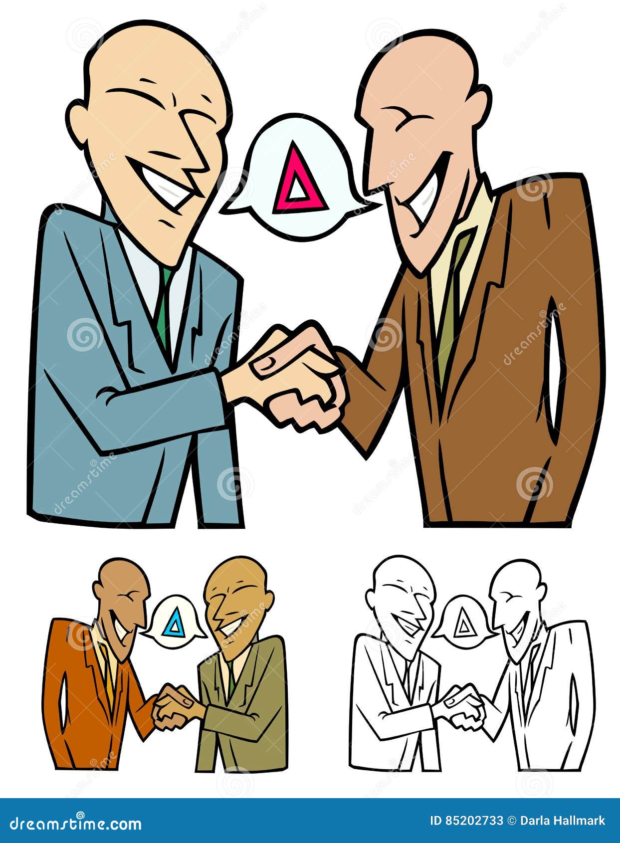 Making a Deal stock vector. Illustration of deal, hands - 85202733