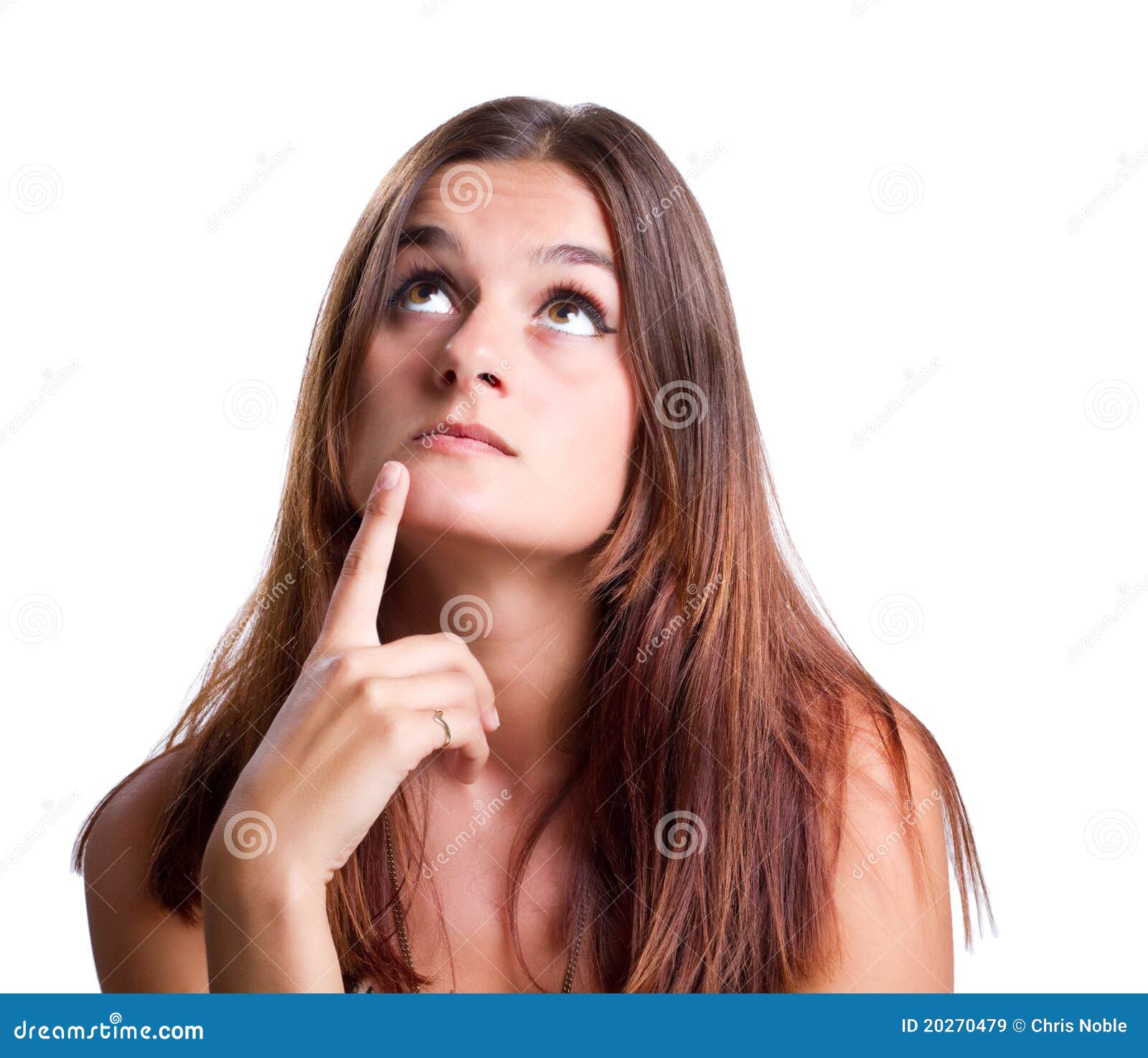 Making a decision stock image. Image of expression, hair - 20270479