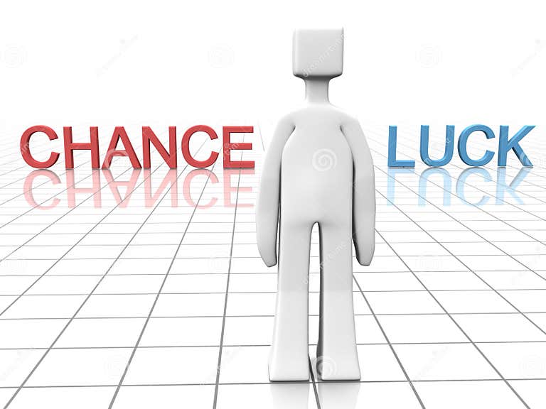 Making Decision of Chance or Luck Concept Stock Illustration ...
