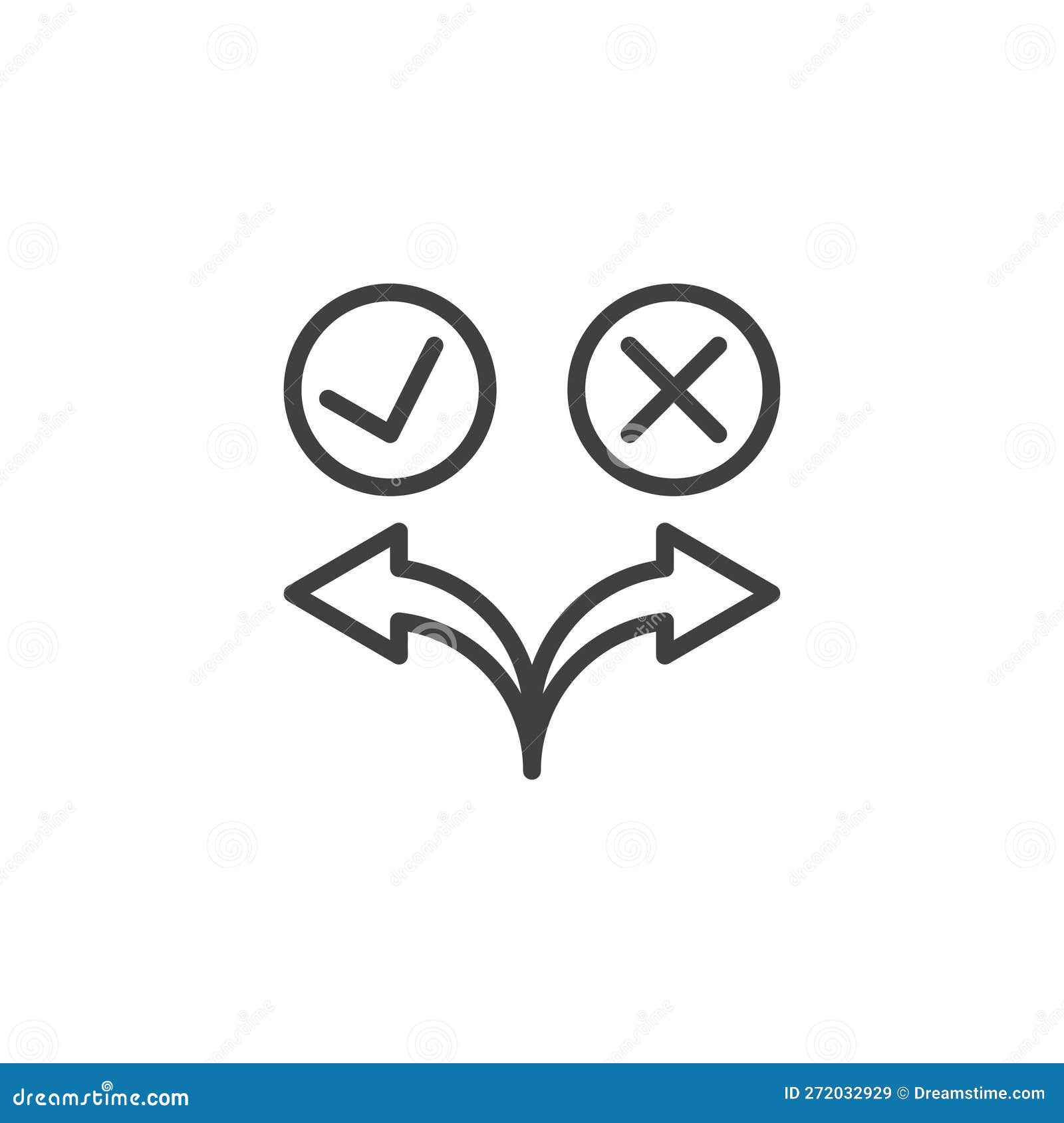 Making decision line icon stock vector. Illustration of wrong - 272032929