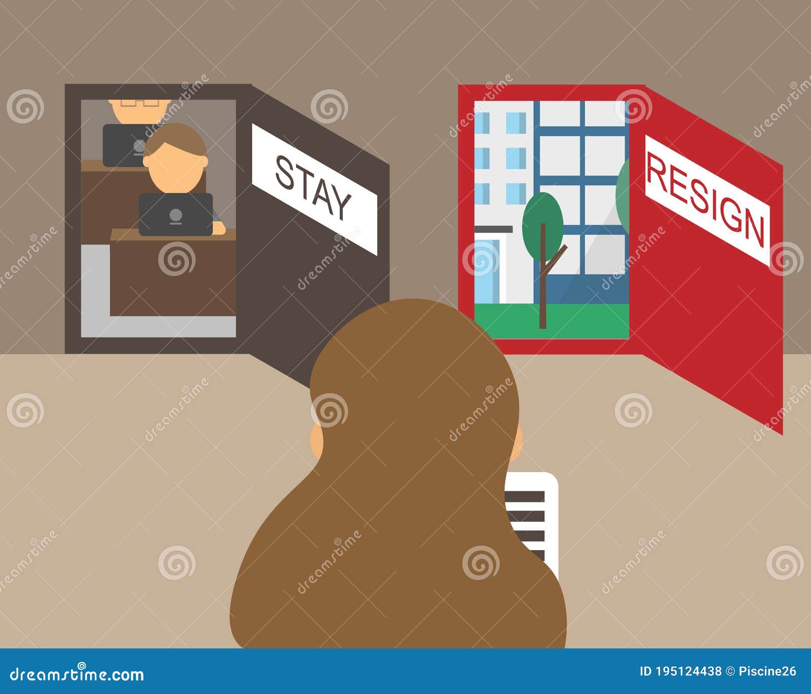 Worker Resign Icon Design. Employee With Cross Symbol. Simple Clean ...