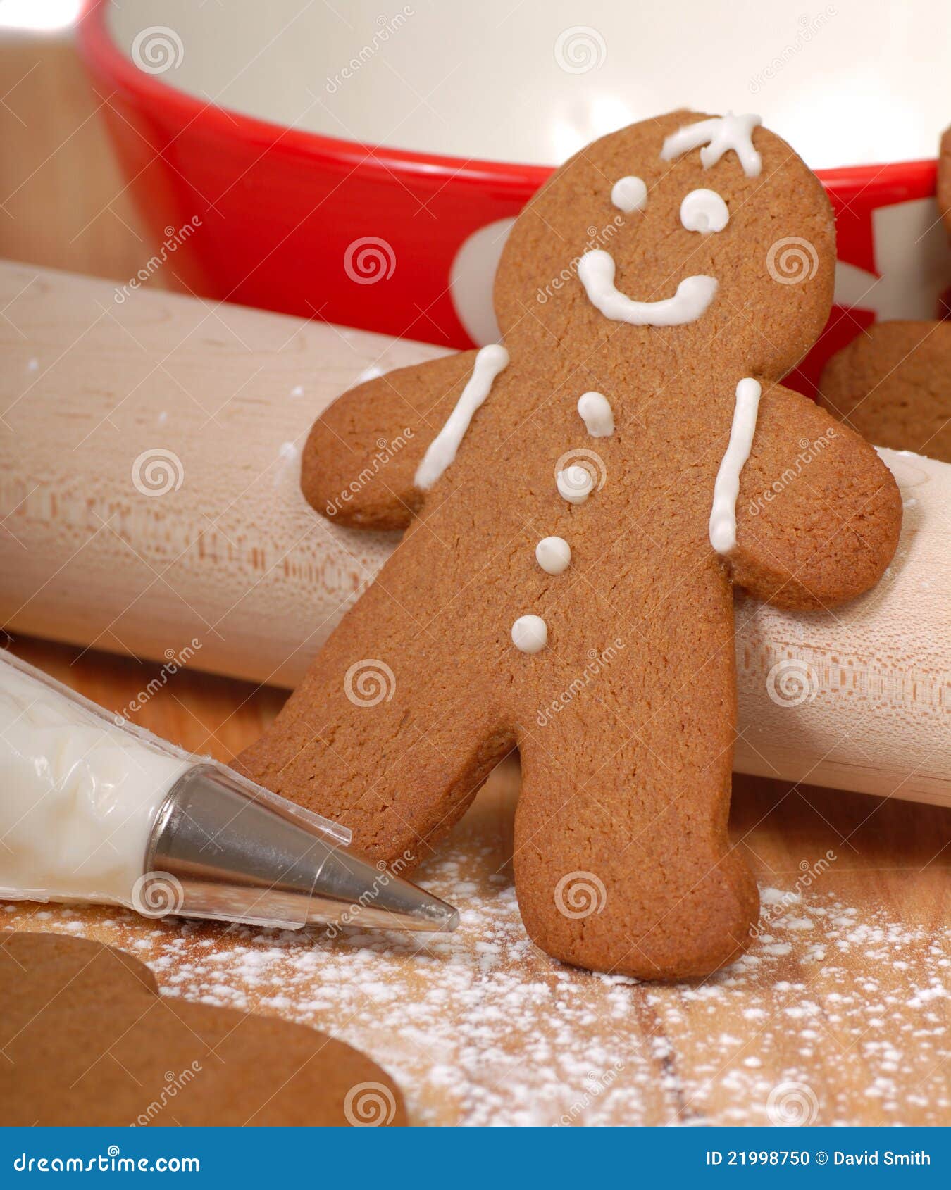 Making Delicious Gingerbread Men Stock Photo - Image of goods, seasonal ...