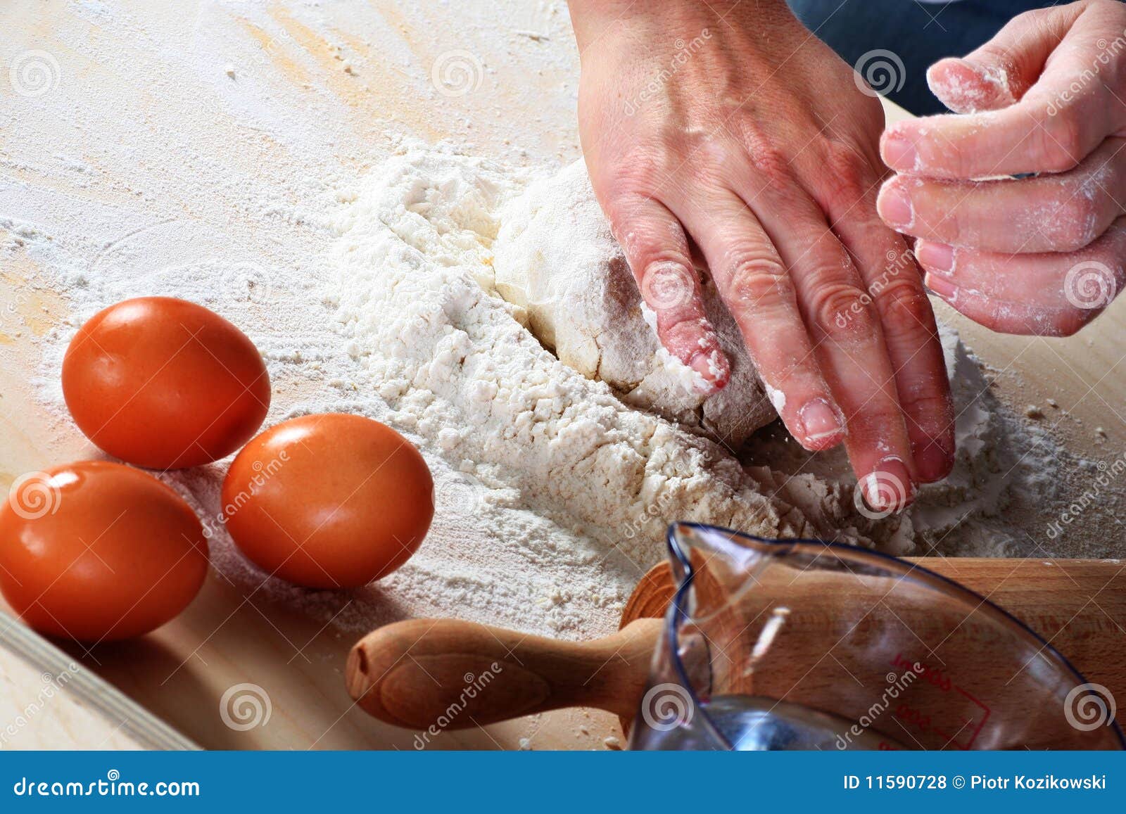 Making dough stock photo. Image of focus, measure, fingers - 11590728