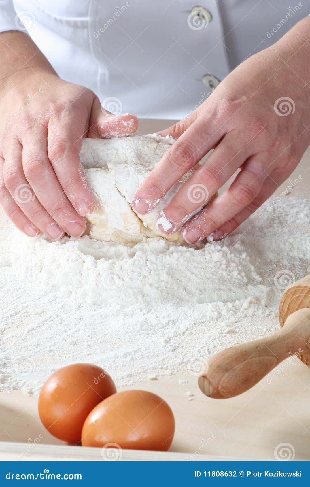 Making Dough Background. Baking Background With Raw Eggs, Sugar, Flour ...