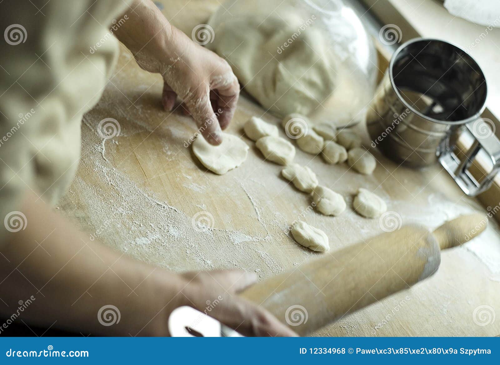 Making a dough stock photo. Image of eggs, fingers, hands - 12334968