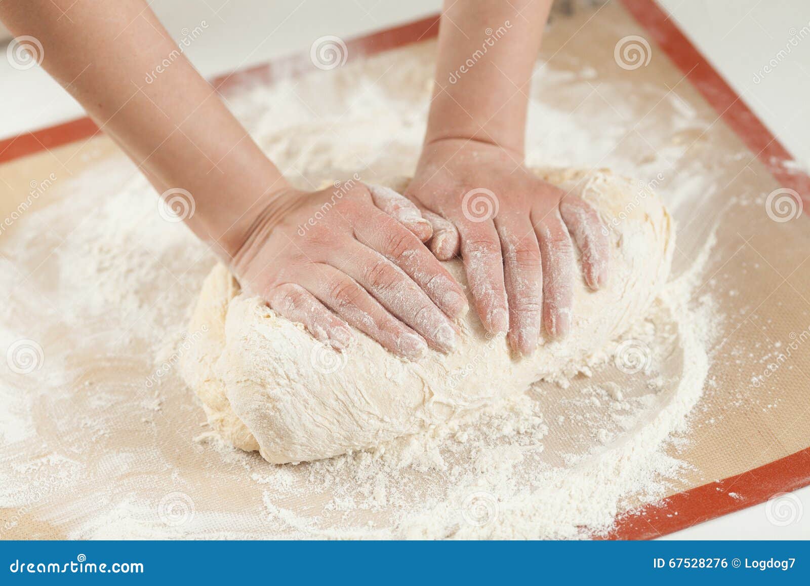 Making Dough by Hands at Bakery Stock Photo - Image of culinary, fresh ...
