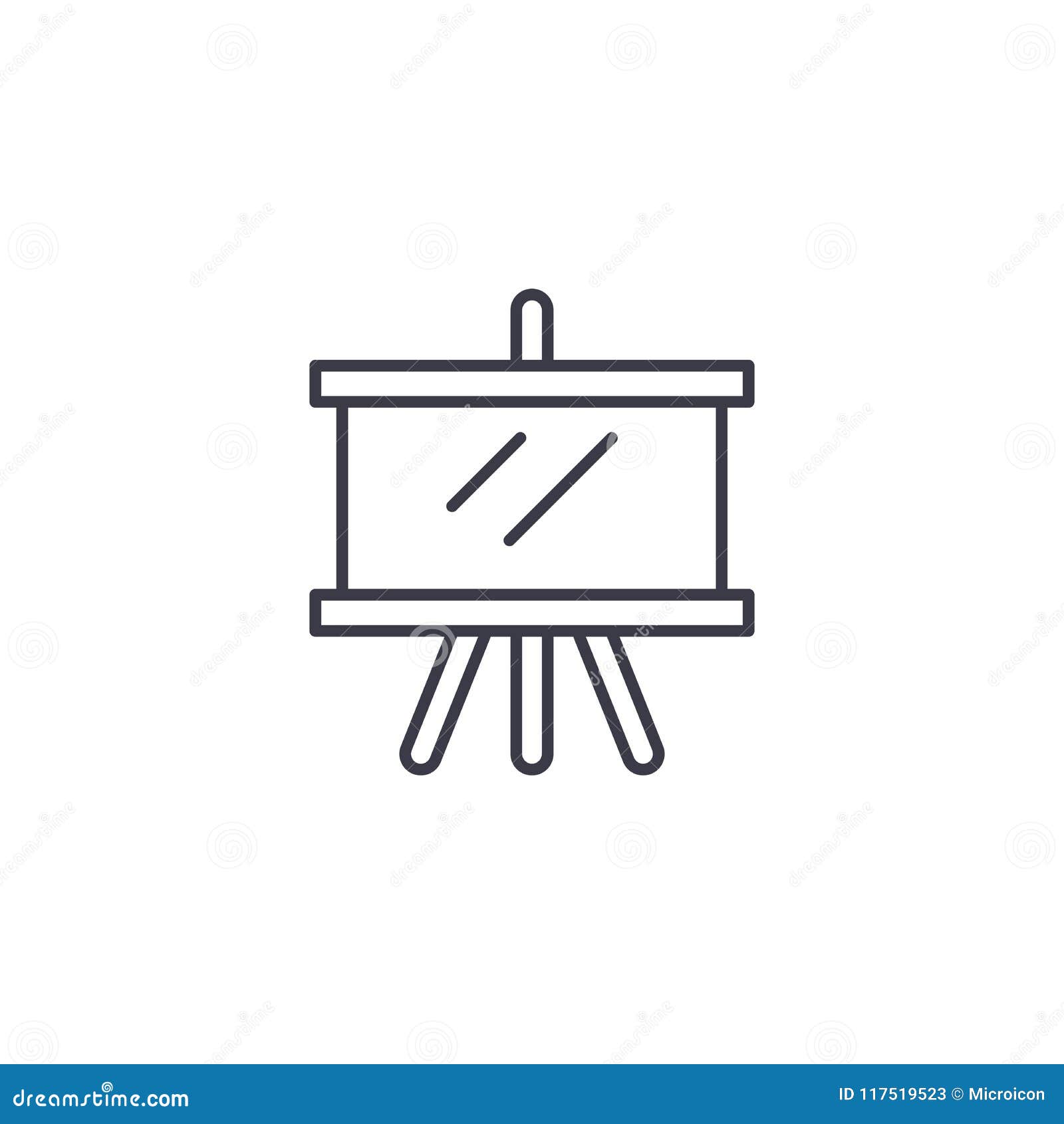 Making a Draft Linear Icon Concept. Making a Draft Line Vector Sign ...