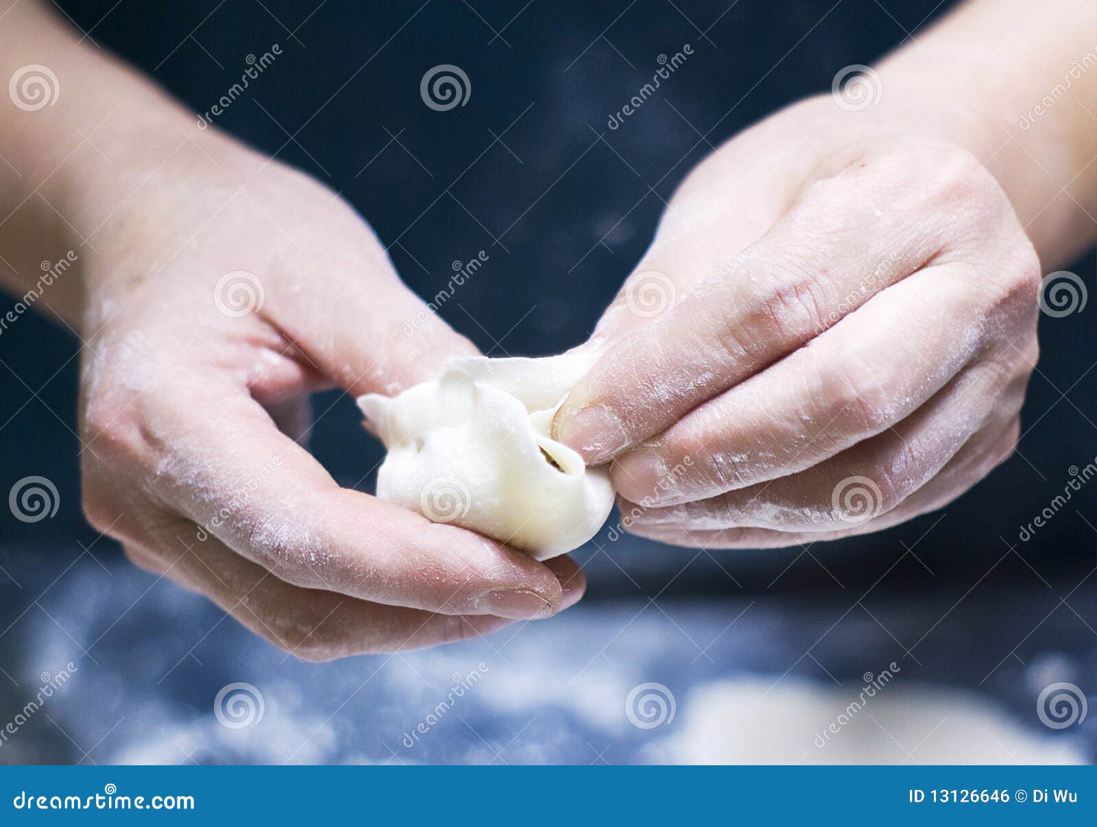 Making dumpling stock photo. Image of cooks, famous, making - 13126646