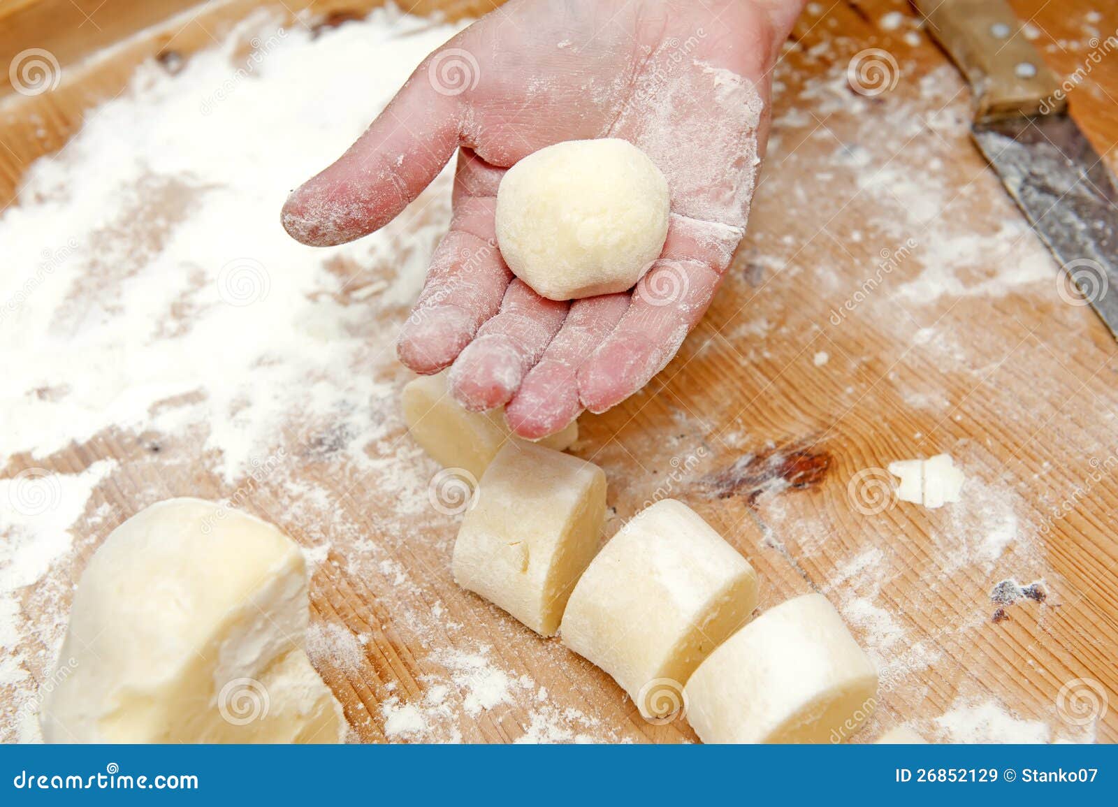 Making dumplings stock image. Image of breadboard, calorie - 26852129