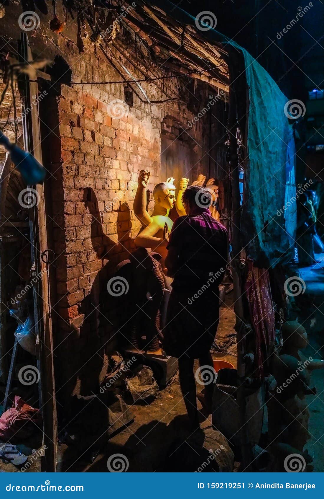 Making of Durga editorial photo. Image of artist, eyes - 159219251