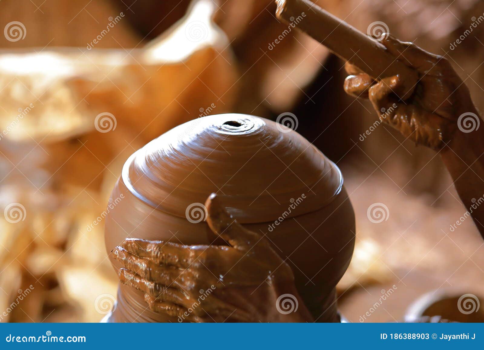 Making of earthen pots stock image. Image of entertainment - 186388903
