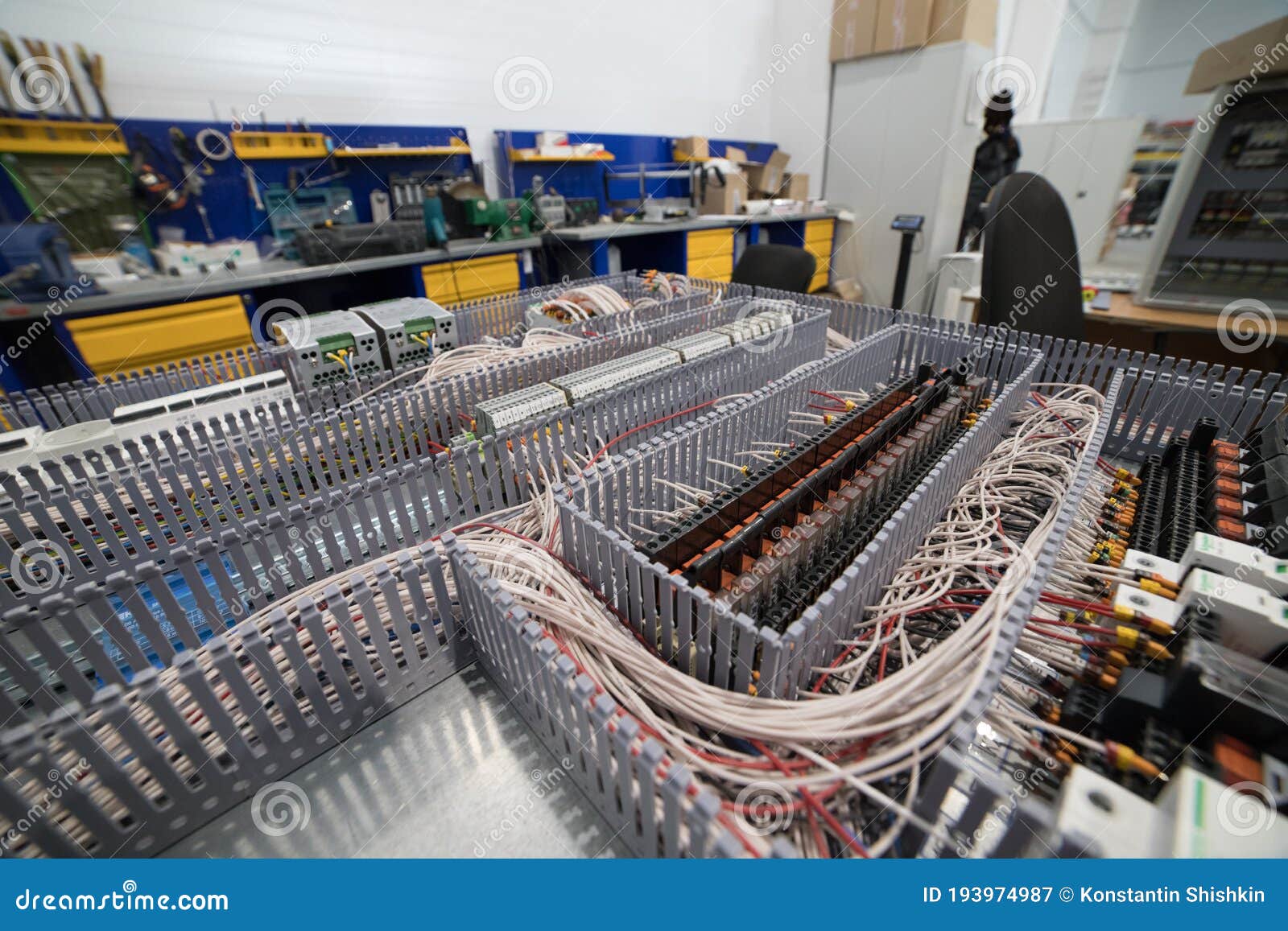 Making an Electricity Panel Board - a Bunch of Electric Wires Inside ...