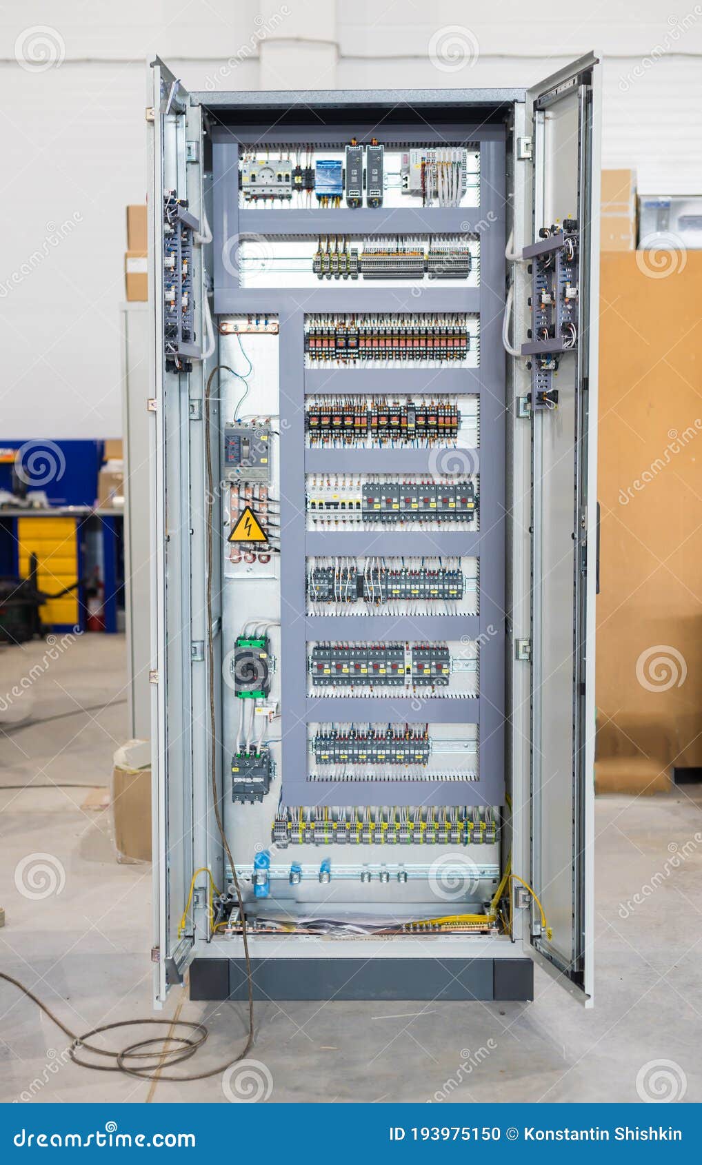 Making an Electricity Panel Board - the Inside of the Panel Stock Photo ...