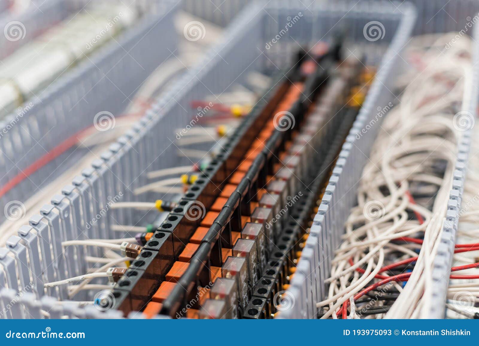 Making an Electricity Panel Board - Slots for Inserting Wires Stock ...