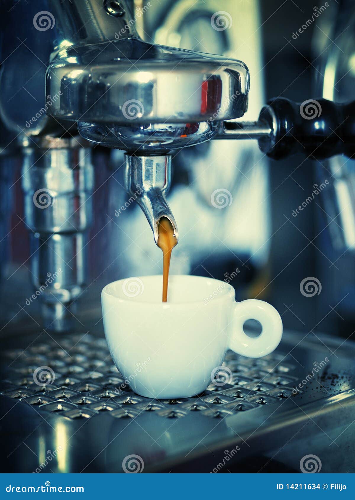 Making espresso stock photo. Image of refreshment, italian - 14211634