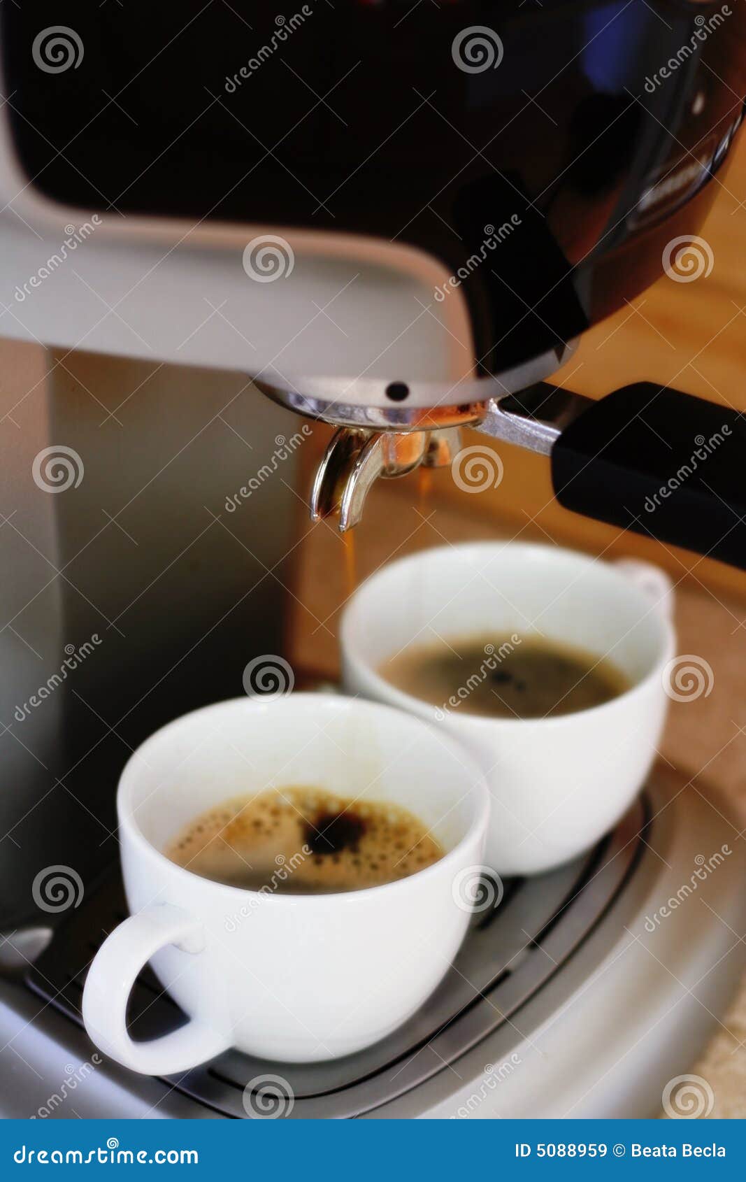 Making espresso stock image. Image of machine, espresso - 5088959
