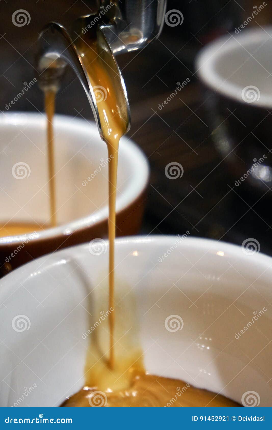 Making espresso coffee stock image. Image of brew, black - 91452921