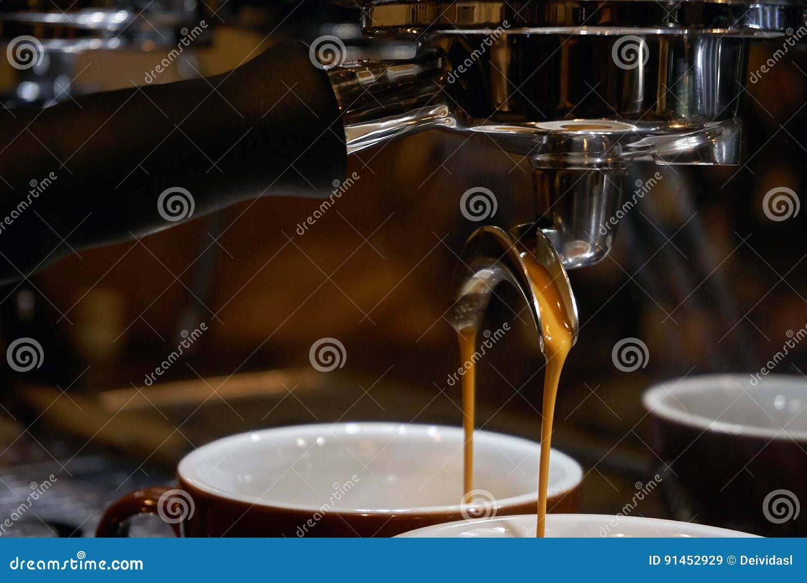 Making espresso coffee stock image. Image of coffee, breakfast - 91452929