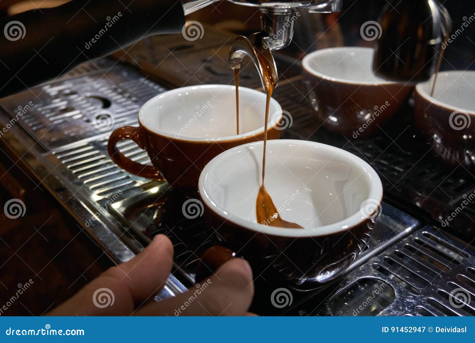 Making espresso coffee stock image. Image of aroma, business - 91452947