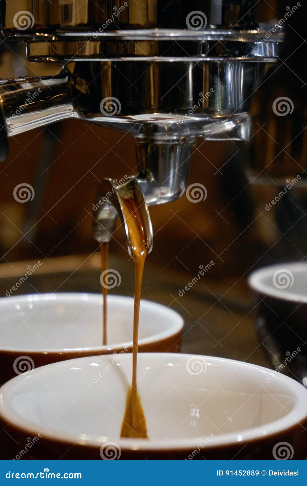 Making espresso coffee stock image. Image of cafe, caffeine - 91452889