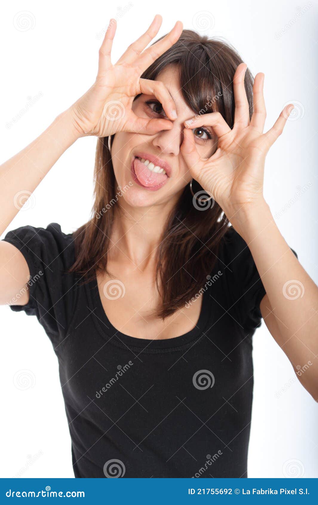 Making a face stock photo. Image of isolated, carefree - 21755692
