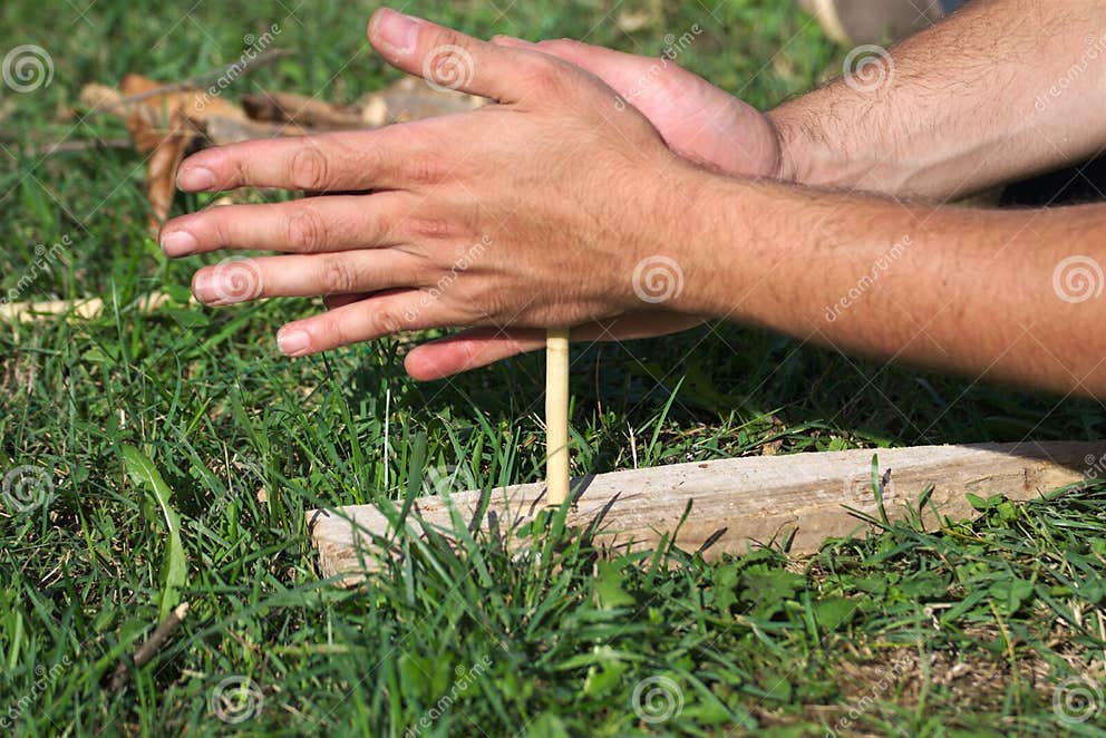 Making fire with hands stock photo. Image of pressure - 100220160