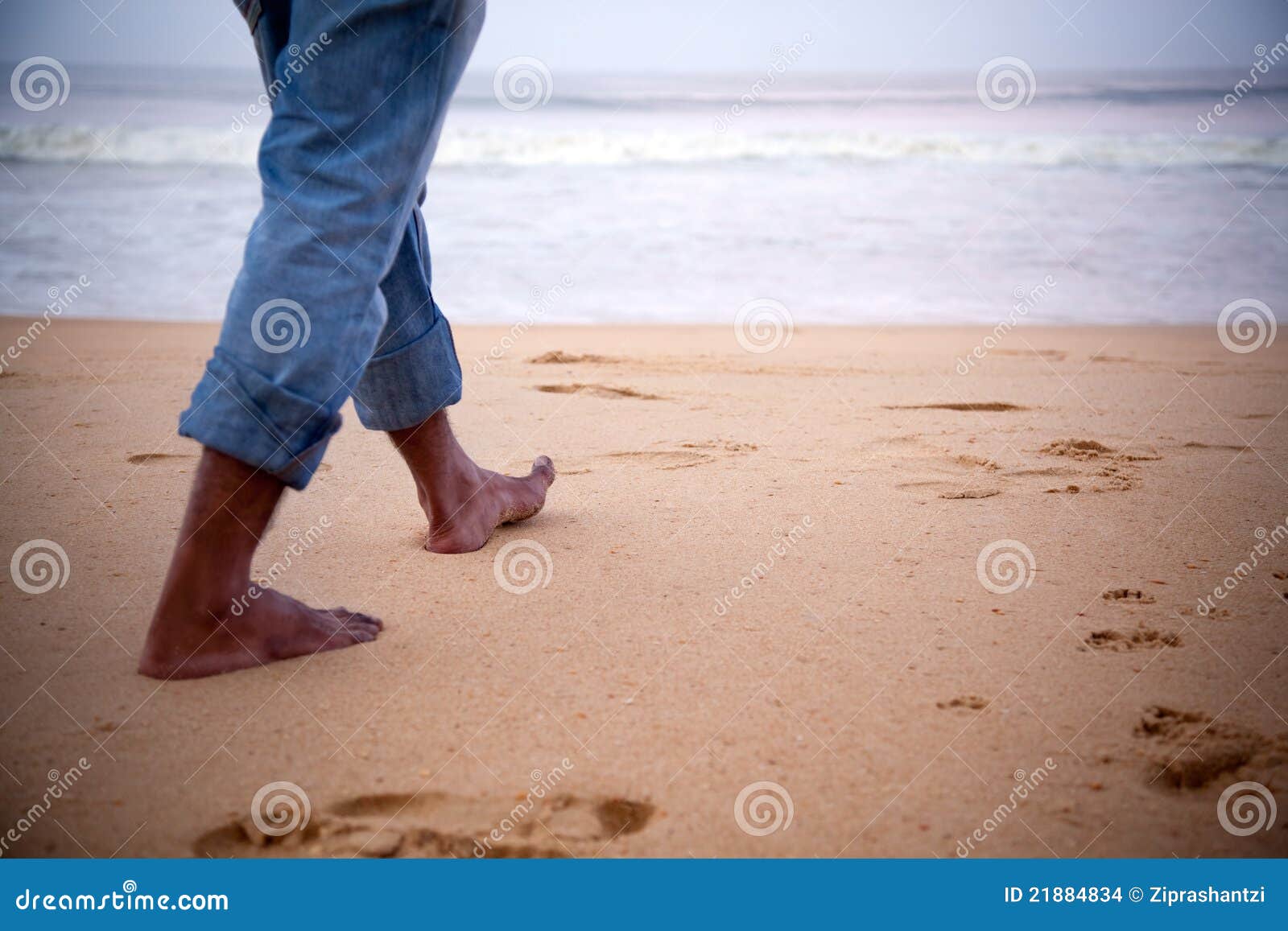 Making foot steps stock photo. Image of coast, beach - 21884834