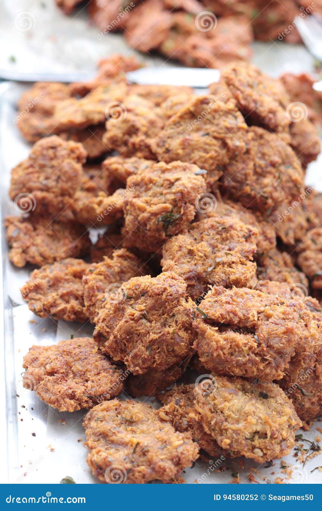 Making Fried Fish Cake in the Pan. Stock Photo - Image of culture ...